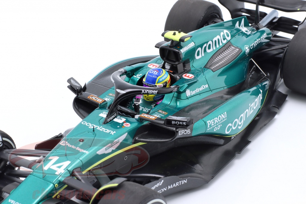 Minichamps 1:18 F. Alonso Aston Martin AMR23 #14 3rd Bahrain GP formula ...