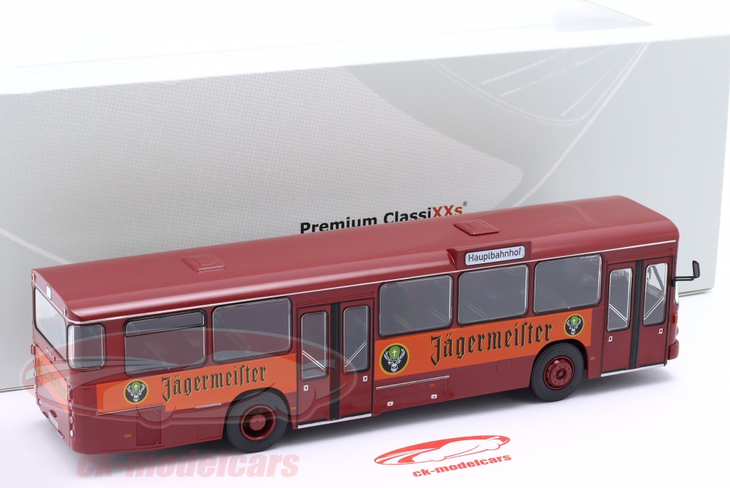 Premium Classixxs 1:43 MAN SL 200 バス Jägermeister 赤 / オレンジ PCL47186 モデル ...