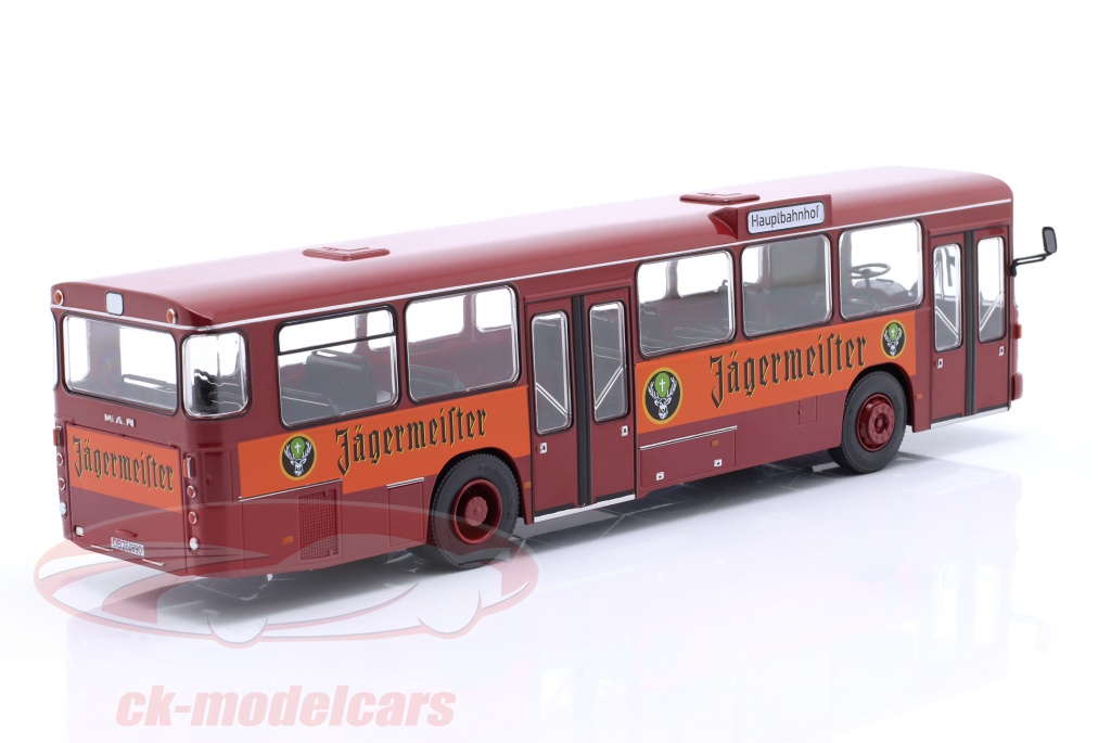 Premium Classixxs 1:43 MAN SL 200 Bus Jägermeister rot / orange ...