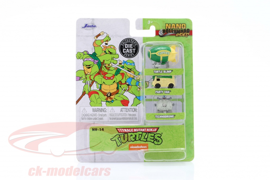 Jadatoys 3-Car Set Nano Cars: Teenage Mutant Ninja Turtles 253281000 ...