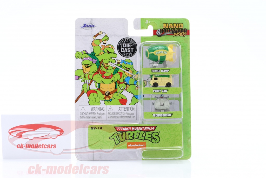 Jadatoys 3-Car Set Nano Cars: Teenage Mutant Ninja Turtles 253281000 ...