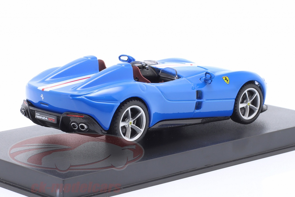 Bburago 1:43 Ferrari Monza SP2 year 2018 - 2022 light blue Signature 18 ...