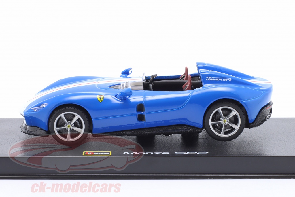 Bburago 1:43 Ferrari Monza SP2 year 2018 - 2022 light blue Signature 18 ...