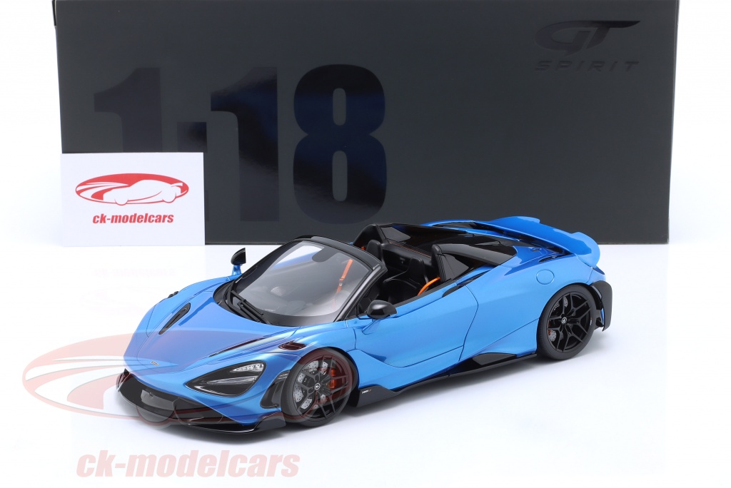 GT-SPIRIT 1:18 McLaren 765 LT Spider year 2021 blue GT886 model car ...