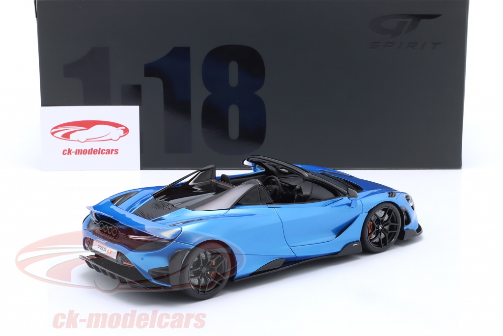 GT-SPIRIT 1:18 McLaren 765 LT Spider year 2021 blue GT886 model car ...