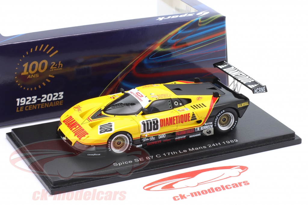 Spark 1:43 Spice SE87C #108 24h LeMans 1989 Roy Baker Racing S6802 ...