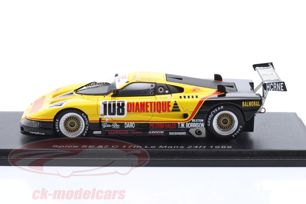 Spark 1:43 Spice SE87C #108 24h LeMans 1989 Roy Baker Racing S6802 ...