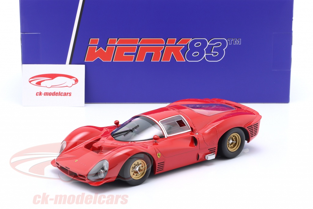 WERK83 1:18 Ferrari 330 P3 Coupé Plain Body Edition 1966 赤 W18022003 ...