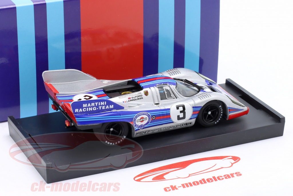 Brumm 1:43 #3 Martini Racing Porsche 917 1000 kilometros Monza 1971 Elford / Larrousse R252 ...