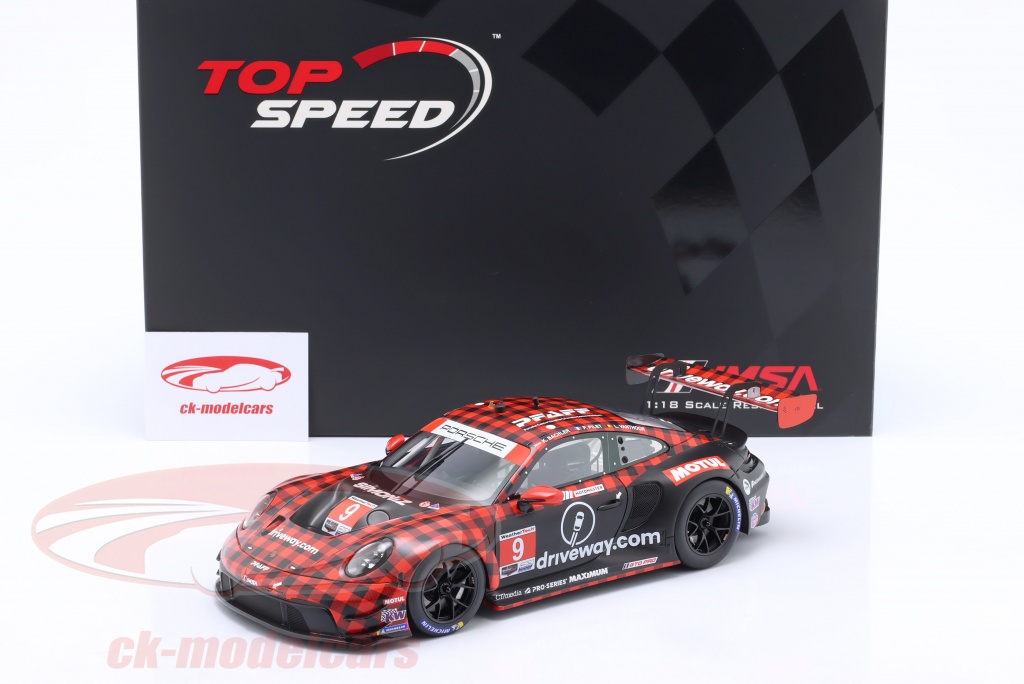 True Scale 1:18 Porsche 911 (992) GT3 R #9 победитель GTD Pro 12h Sebring IMSA 2023 TS0510 ...
