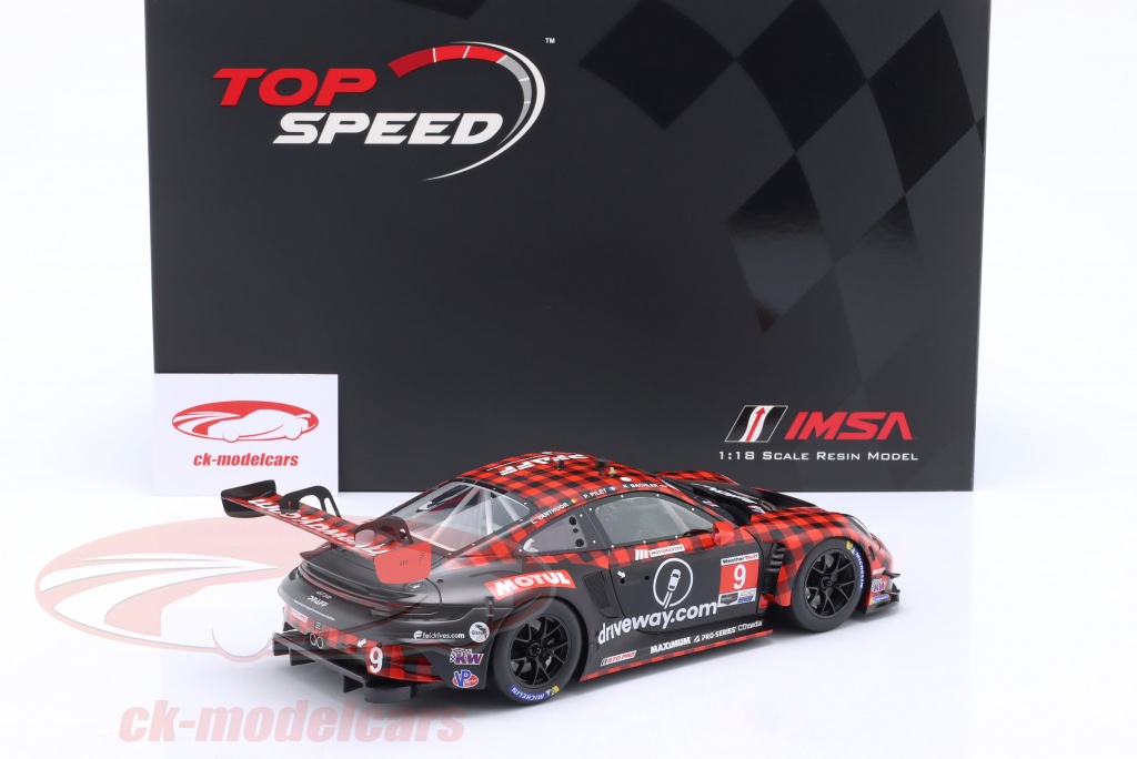 True Scale 1:18 Porsche 911 (992) GT3 R #9 winnaar GTD Pro 12h Sebring IMSA 2023 TS0510 model ...