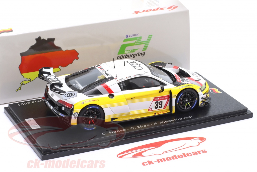 Spark 1:43 Audi R8 LMS GT3 evo II #39 6th 24h Nürburgring 2023 Team Land SG903 Modellauto SG903 ...