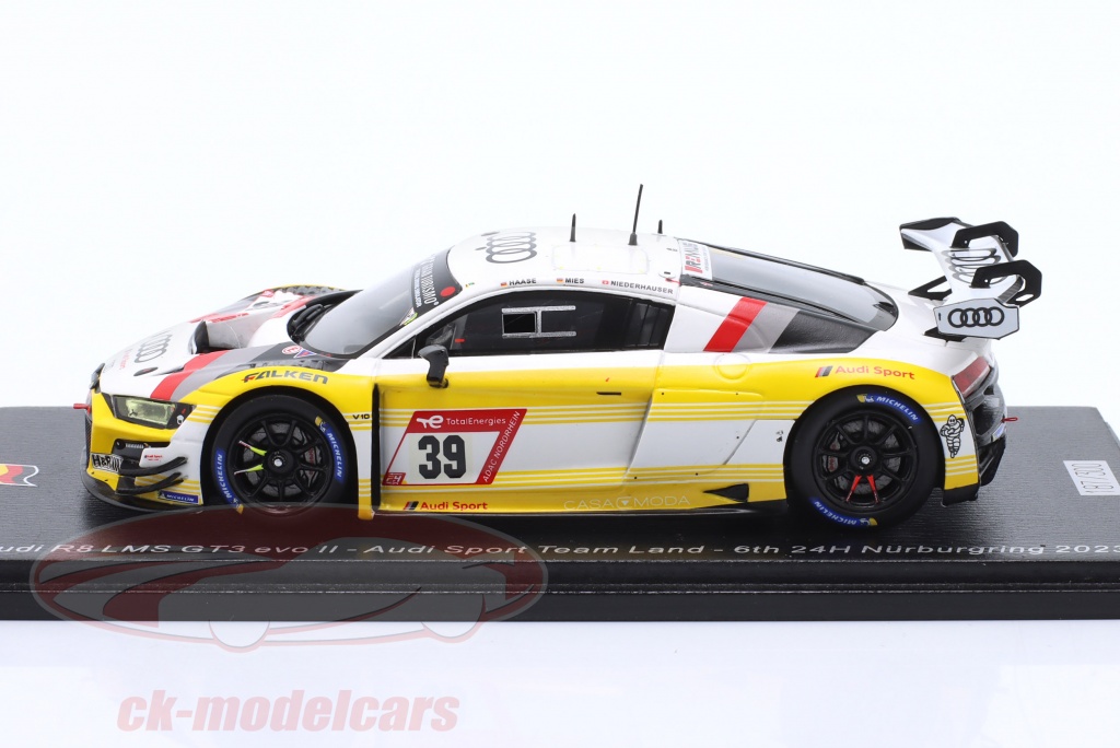 Spark 1:43 Audi R8 LMS GT3 evo II #39 6º 24h Nürburgring 2023 Team Land SG903 modelo carro SG903 ...