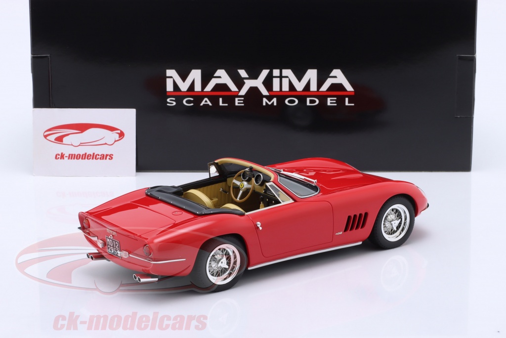 MAXIMA Scale Model 1:18 Ferrari 250 GT Nembo Spider Baujahr 1965 rot ...
