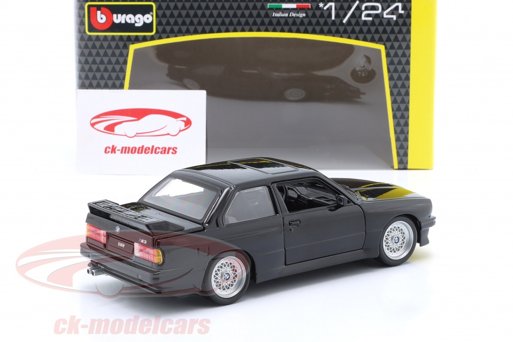 Bburago 1:24 BMW M3 (E30) year 1988 black 18-21100 model car 18-21100 ...