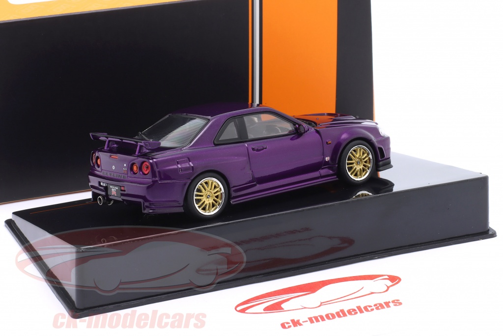Ixo 1:43 Nissan Skyline GT-R (R34) Custom RHD 2002 紫色 金属的 CLC526N.22 模型 汽车 CLC526N.22 4895102341320