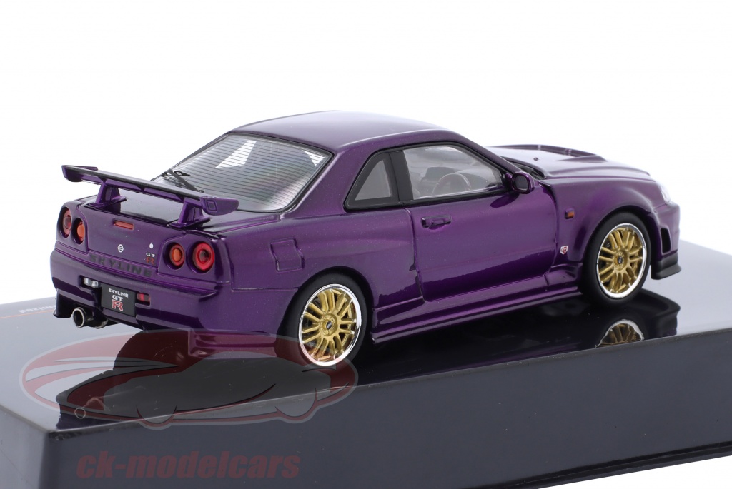 Ixo 1:43 Nissan Skyline GT-R (R34) Custom RHD 2002 paars metallic ...