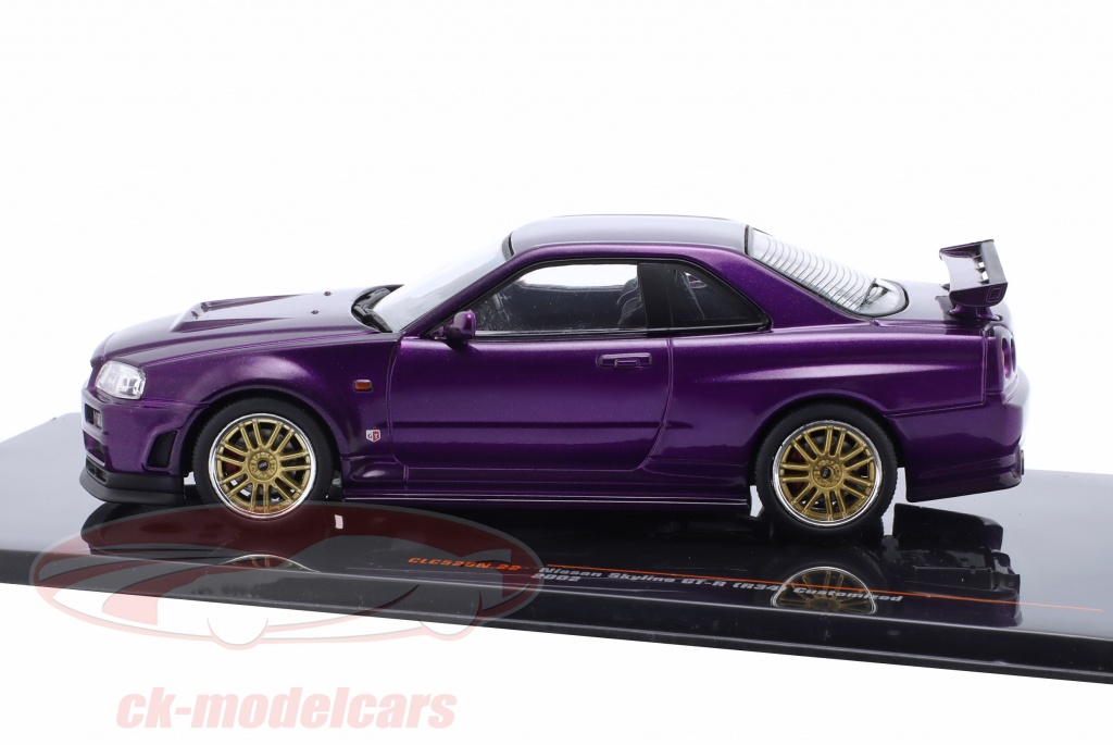 Ixo 1:43 Nissan Skyline GT-R (R34) Custom RHD 2002 lilla metallic ...