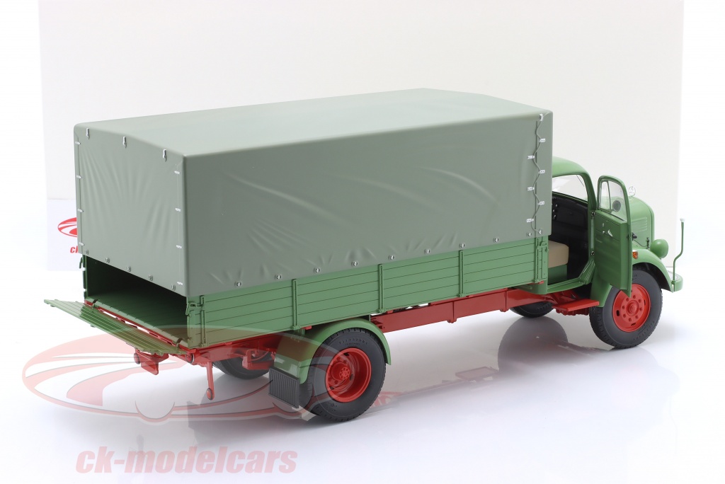 Schuco 1:18 Mercedes-Benz L3500 Pritschen-LKW mit Plane grün 450050100 ...