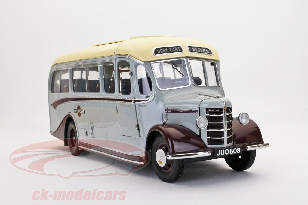 Sun Star Models 1:24 Bedford OB Duple Vista Bus Grey Cars weiß-gelb ...