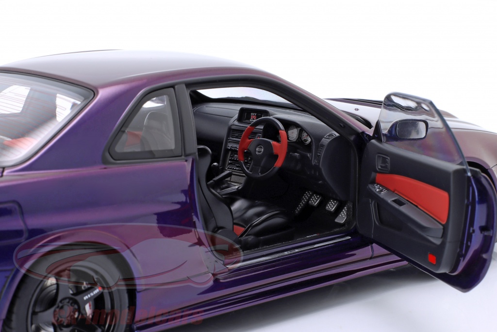 AUTOart 1:18 Nissan Skyline GT-R (R34) Nismo Z-tune 2005 purple metallic 77464 model car 77464 ...