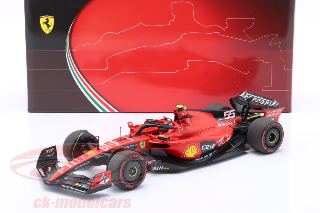 BBR Models 1:18 Carlos Sainz jr. Ferrari SF-23 #55 4th Bahrain GP ...