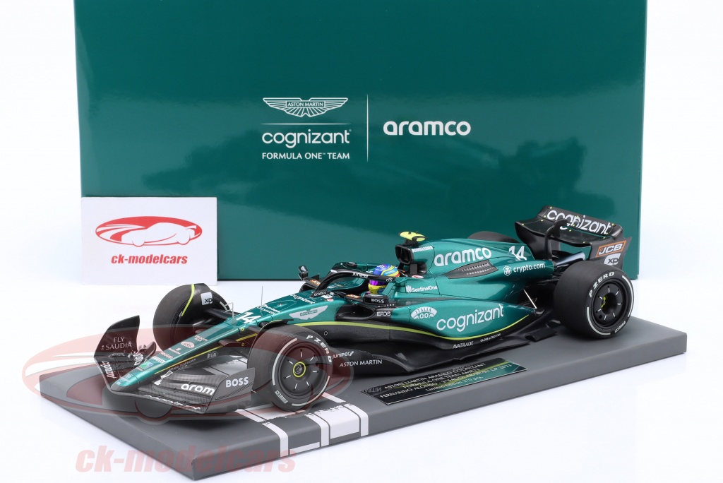 Minichamps 1:18 F. Alonso Aston Martin AMR23 #14 3rd Saudi Arabia GP ...