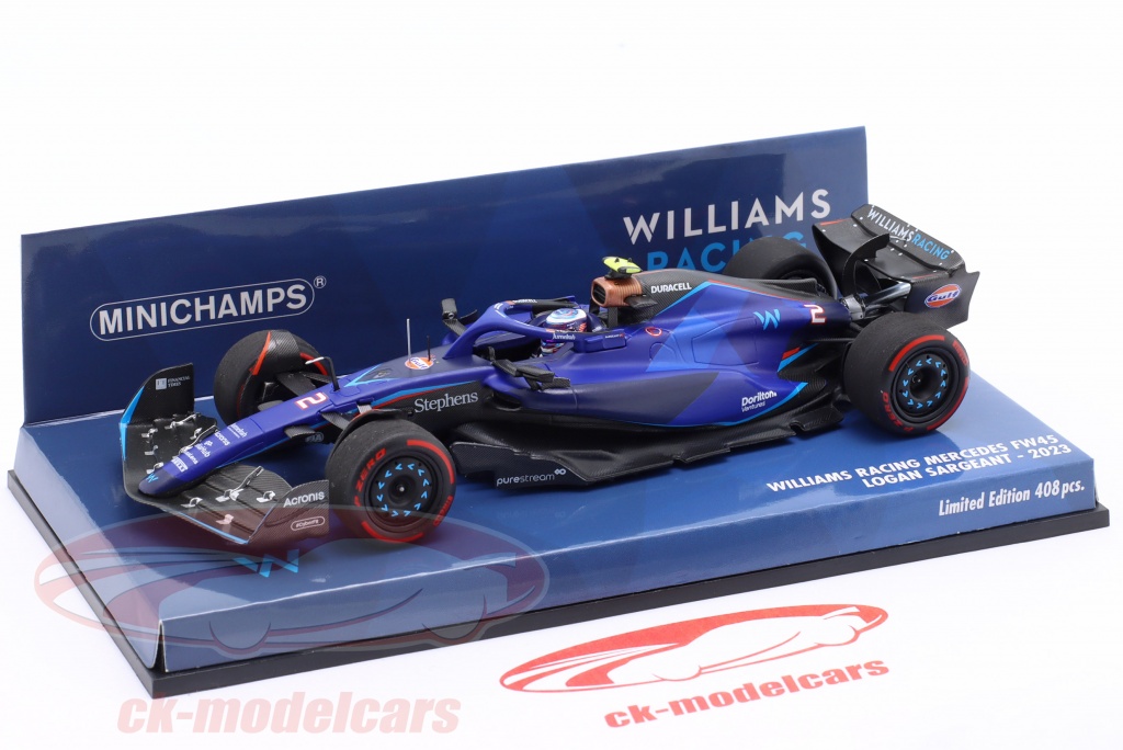 Minichamps 1:43 Logan Sargeant Williams FW45 #2 formula 1 2023 ...