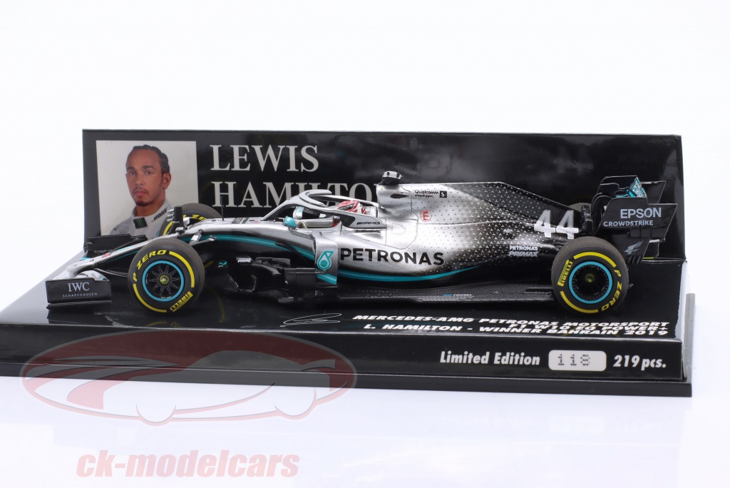 Minichamps 1:43 Hamilton Mercedes-AMG F1 W10 #44 Winner Bahrain GP ...
