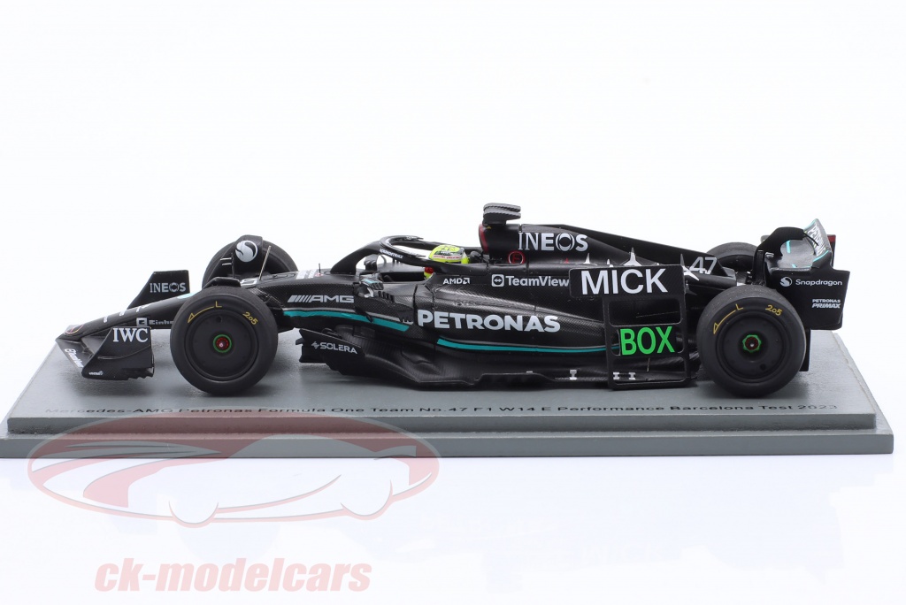 Spark 1:43 Mick Schumacher Mercedes-AMG F1 W14 #47 Tire test Spain GP ...