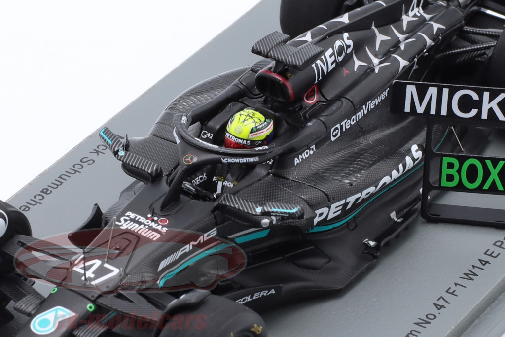 Spark 1:43 Mick Schumacher Mercedes-AMG F1 W14 #47 Prueba de neumáticos ...