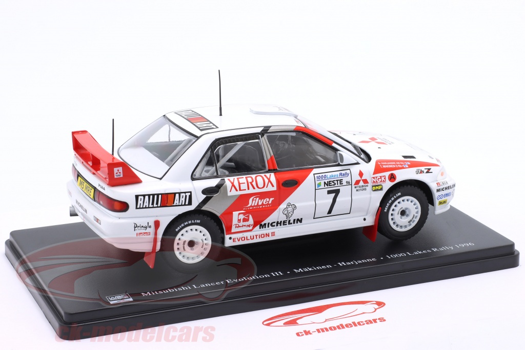 Altaya 1:24 Mitsubishi Lancer Evo III #7 победитель Rallye 1000 Lakes ...