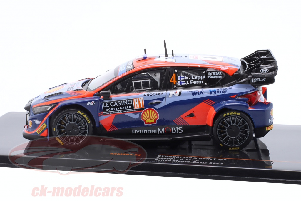 Ixo 1:43 Hyundai i20 N Rally1 #4 8º Rallye Monte Carlo 2023 Lappi, Ferm ...