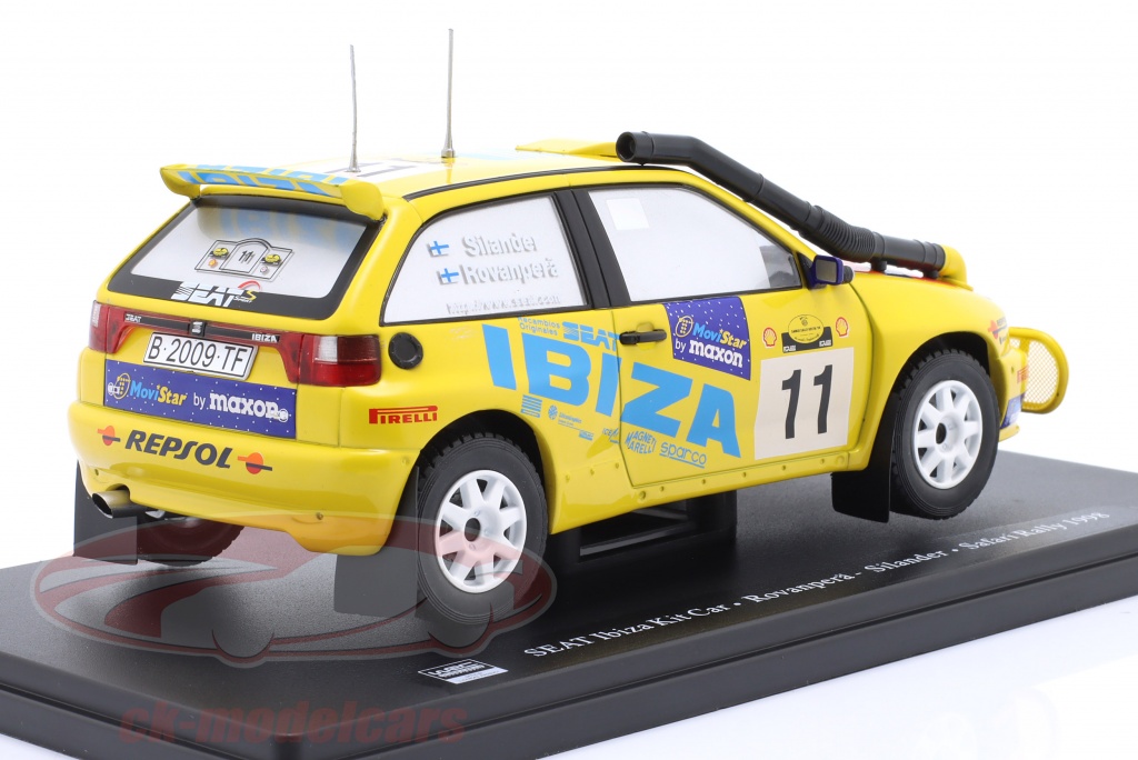 Altaya 1:24 Seat Ibiza Kit Car #11 第五名 Safari Rallye 1998 Rovanperä ...