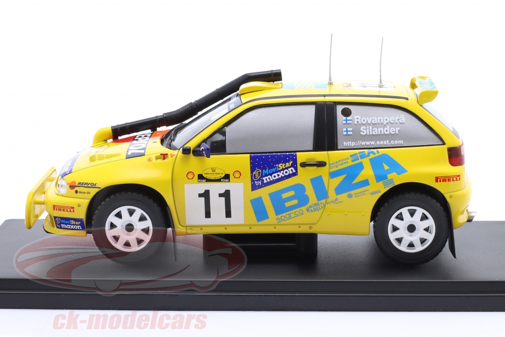 Altaya 1:24 Seat Ibiza Kit Car #11 第五名 Safari Rallye 1998 Rovanperä ...