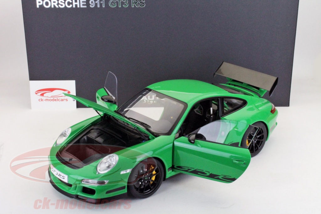 AUTOart 1:12 Porsche 911 (997) GT3 RS Bj. 2006 grün mit schwarzen ...