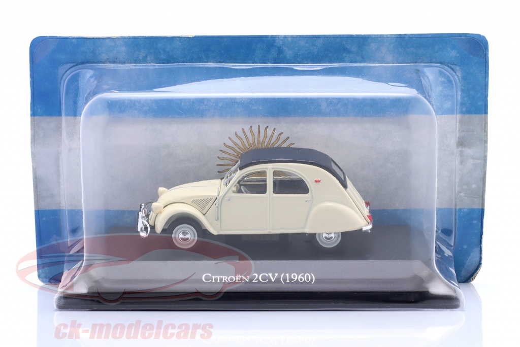 Altaya 1:43 Citroen 2CV year 1960 white / black magARG87 model car magARG87