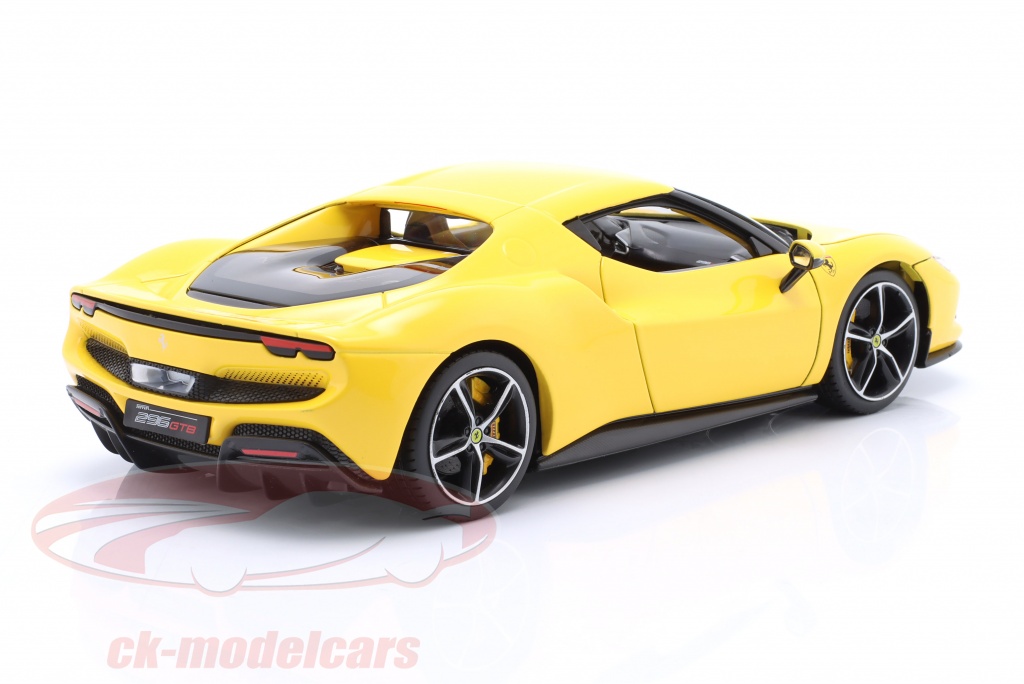 Bburago 1:18 Ferrari 296 GTB Hybrid 830PS V6 Byggeår 2021 gul 18-16018 ...