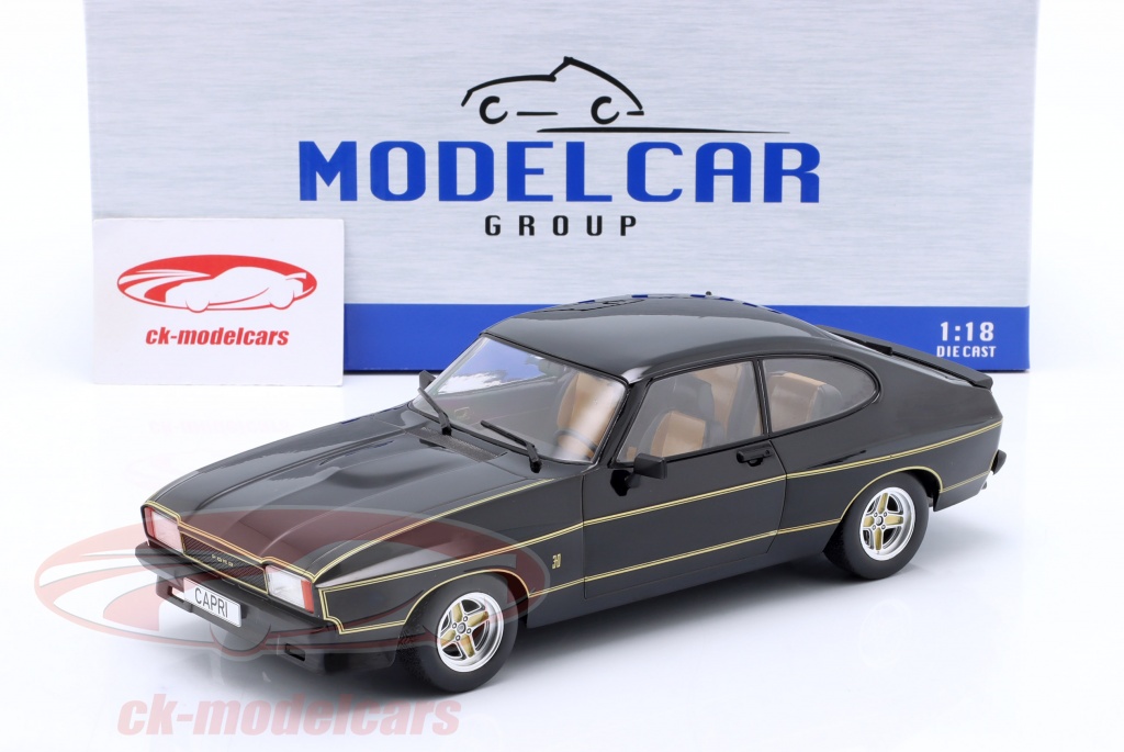 ModelCarGroup 1:18 Ford Capri MK2 X-Pack 建設年 1975 黒 / 金 MCG18348 モデル 車 ...