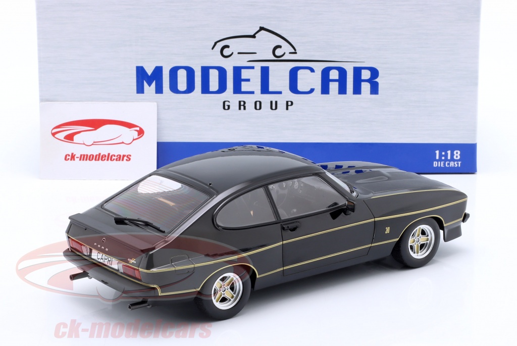 ModelCarGroup 1:18 Ford Capri MK2 X-Pack Ano de construção 1975 preto ...