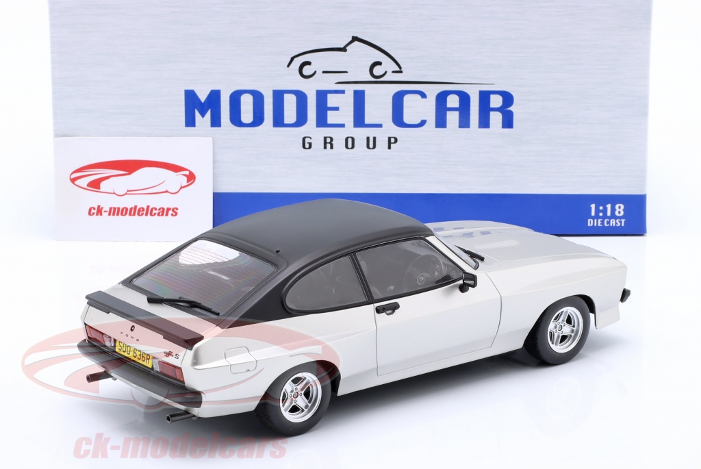 ModelCarGroup 1:18 Ford Capri MK2 X-Pack RHD year 1975 silver metallic ...