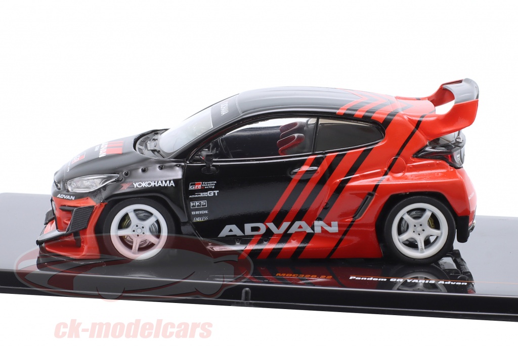 Ixo 1:43 Toyota Pandem GR Yaris Advan year 2022 black / red MOC328.22 ...