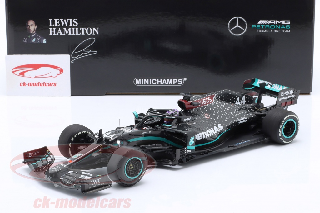 Minichamps 1:18 L. Hamilton Mercedes-AMG F1 W11 #44 Winnaar Brits GP formule 1 Wereldkampioen ...