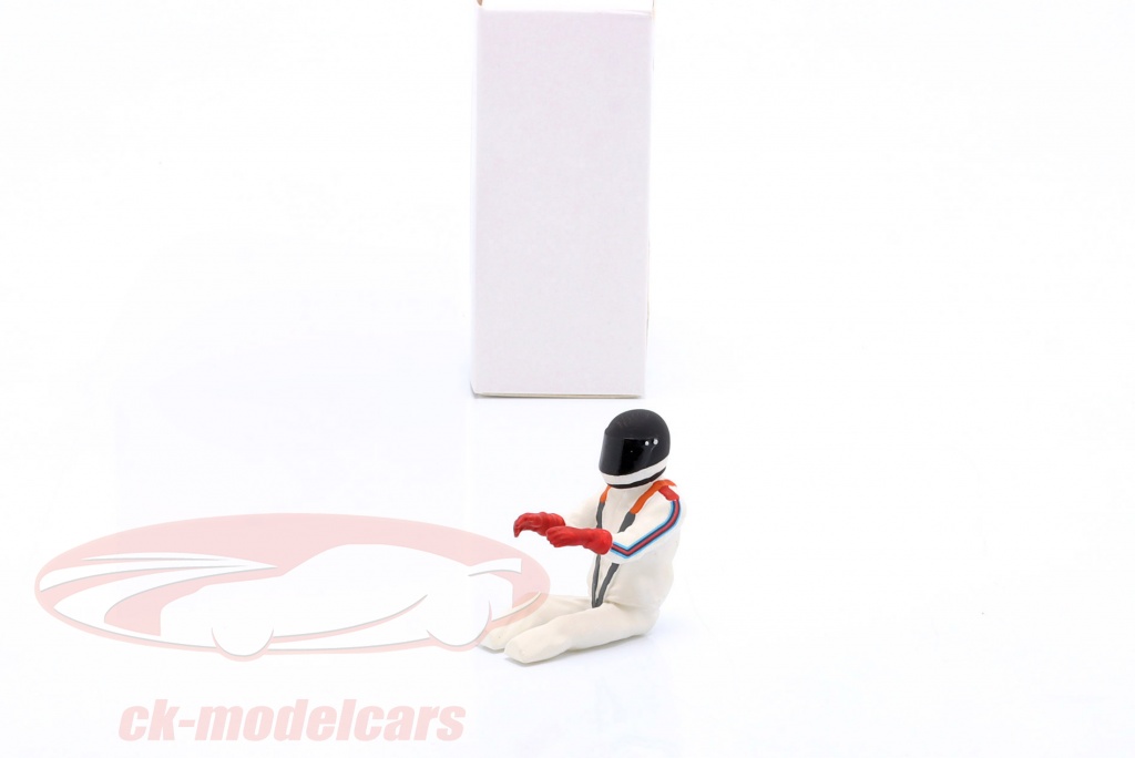 figurenmanufaktur 1:18 Seated Racing driver figure 1978 with black ...
