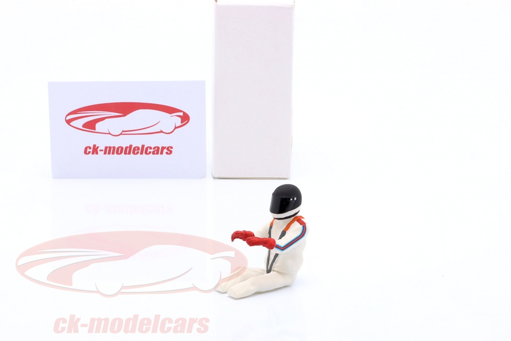 figurenmanufaktur 1:18 Seated Racing driver figure 1978 with black ...