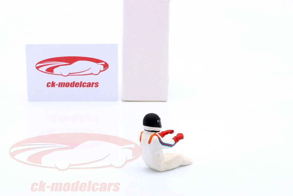 figurenmanufaktur 1:18 Seated Racing driver figure 1978 with black ...