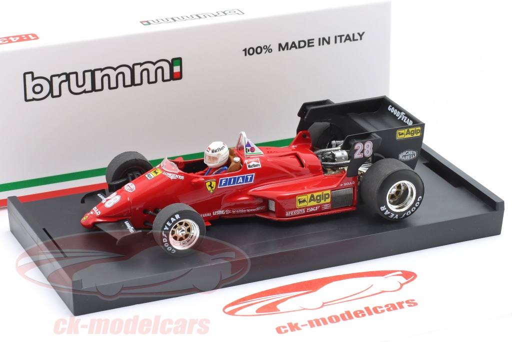 Brumm 1:43 Rene Arnoux Ferrari 126C4 #28 3rd Belgian GP Formula 1 1984 ...