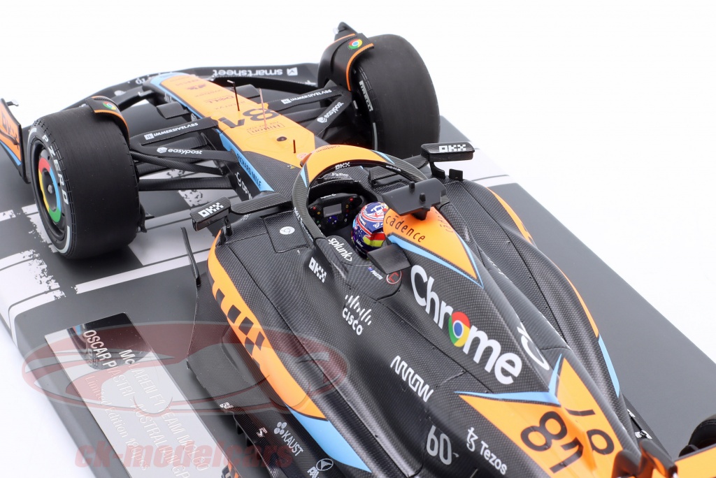 Minichamps 1:18 Oscar Piastri McLaren MCL60 #81 8th Australia GP Formula 1 2023 537232181 model ...