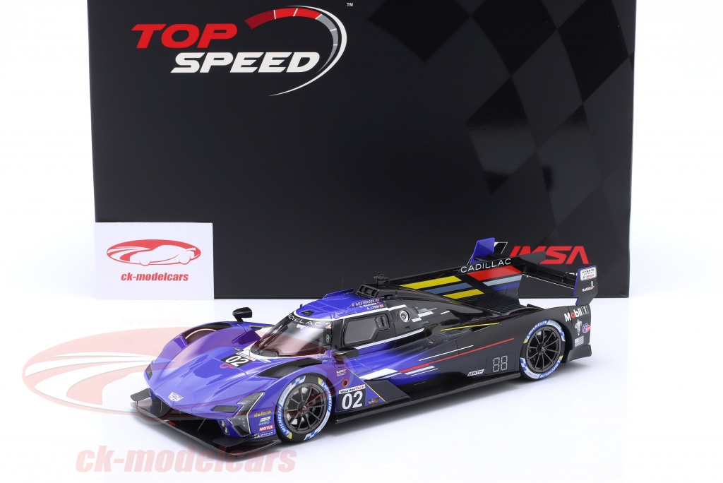 True Scale 1:18 Cadillac V-Series.R #02 4th 24h Daytona IMSA 2023 Cadillac Racing TS0493 model ...