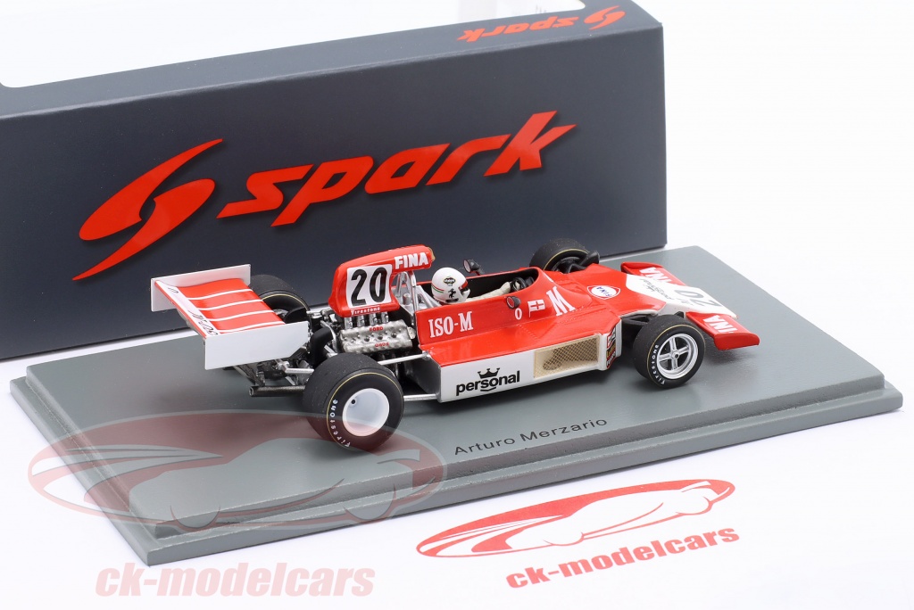 Spark 1:43 Arturo Merzario Iso-Marlboro FW #20 4° Italia GP formula 1 1974 S4041 modello auto ...